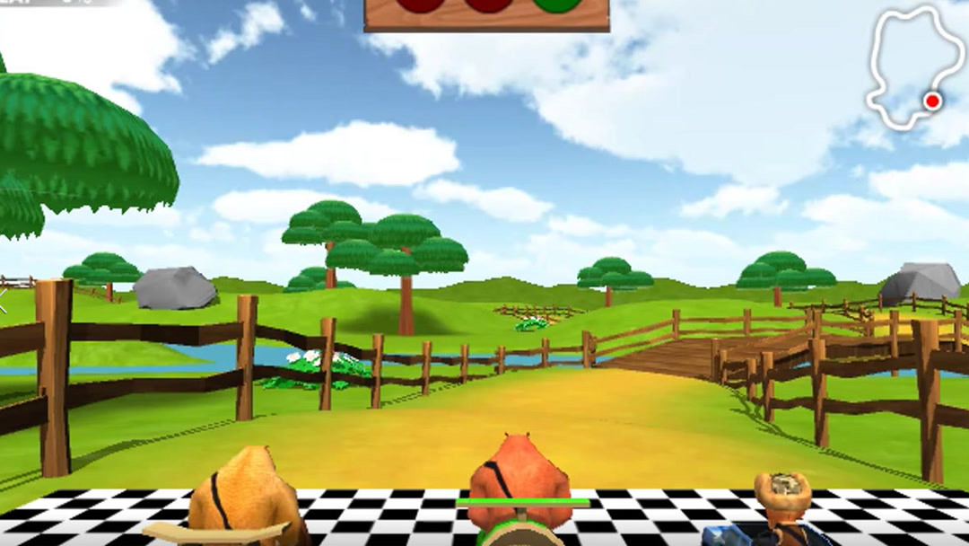 大西视角之熊出没卡丁车,光顾着和光头强玩,就被熊二超车了游戏