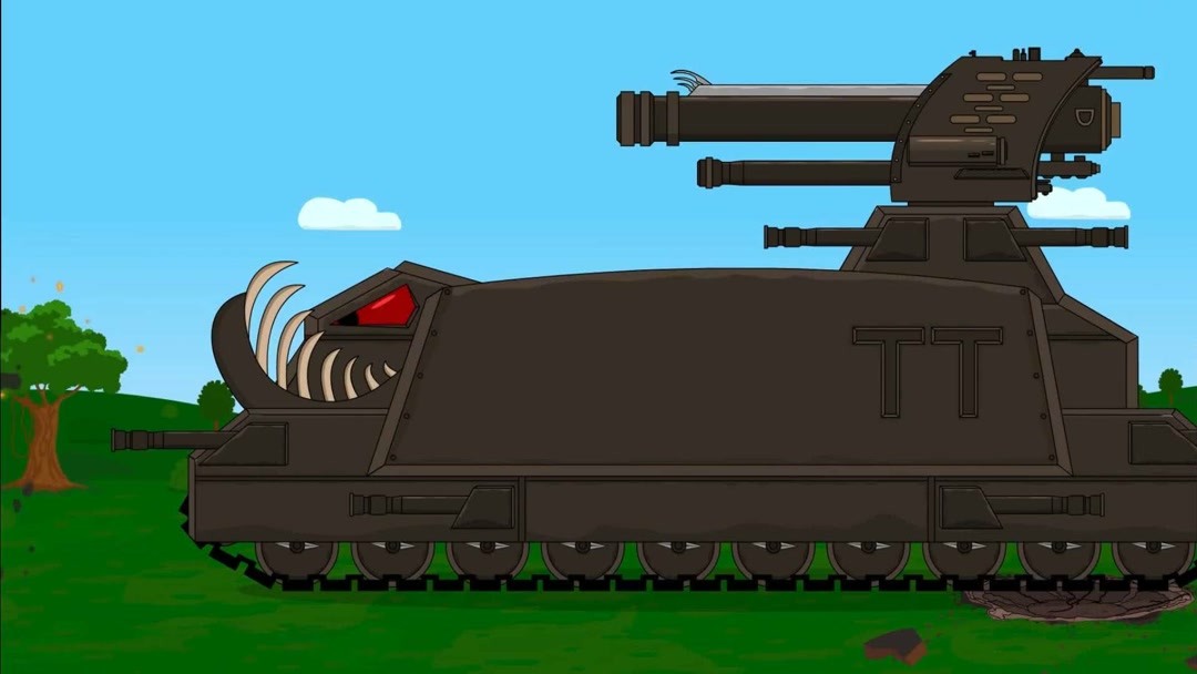 坦克世界动画:坦克卡通山谷里的怪物