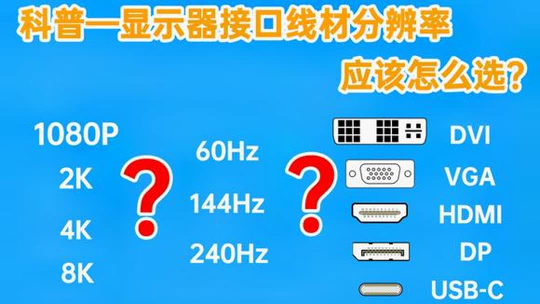 【九零科普】显示接口区别是什么 HDMI DP VGA DVI有什么区别?