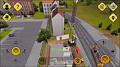 建筑模拟器第70期 多户别墅(5)挂车运输塔吊安装墙壁★吊车挖掘机...