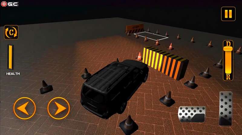 汽车游戏!模拟驾驶越野车过减速带车位停车