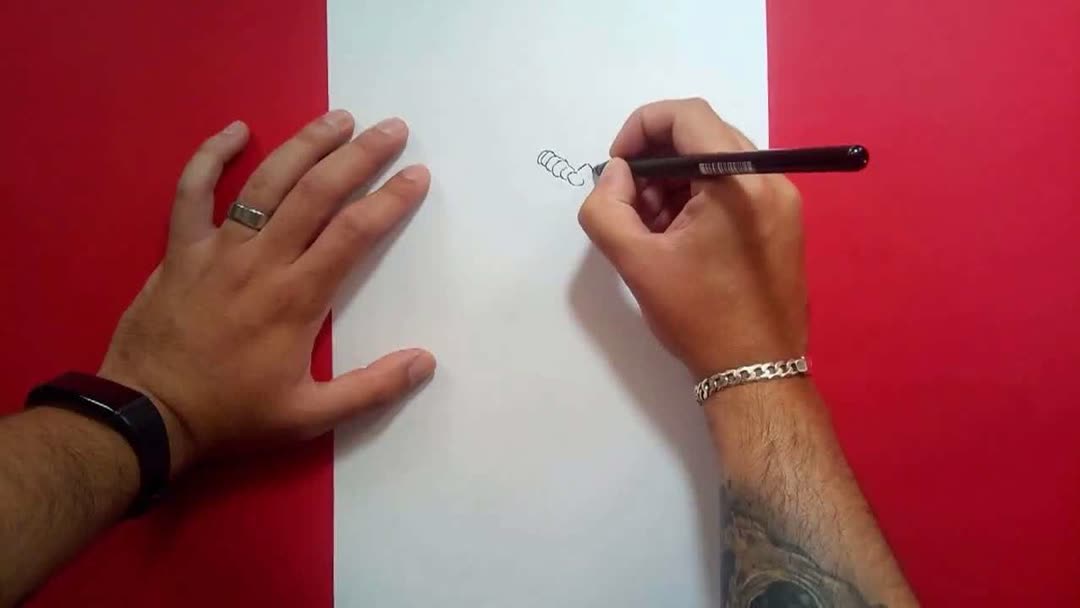 幼儿素描画画 教宝宝画可爱的卡通恐龙