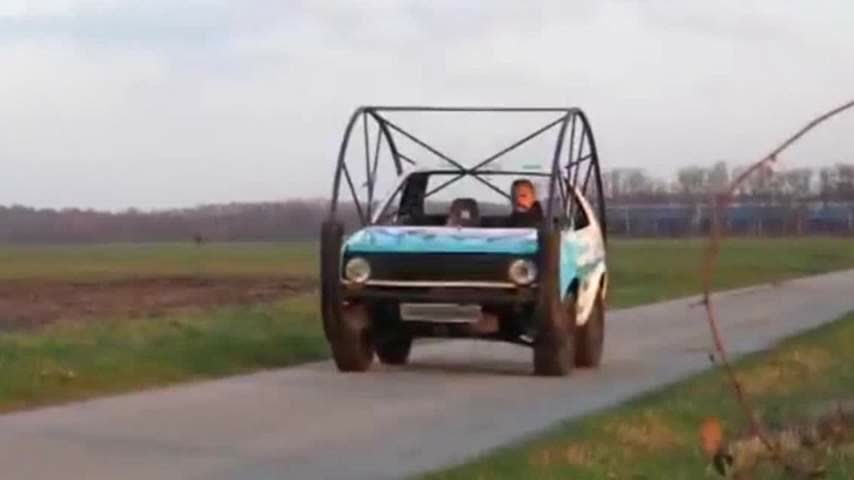 老外发明滚动汽车,可以永不翻车?高速急踩刹车后太震撼