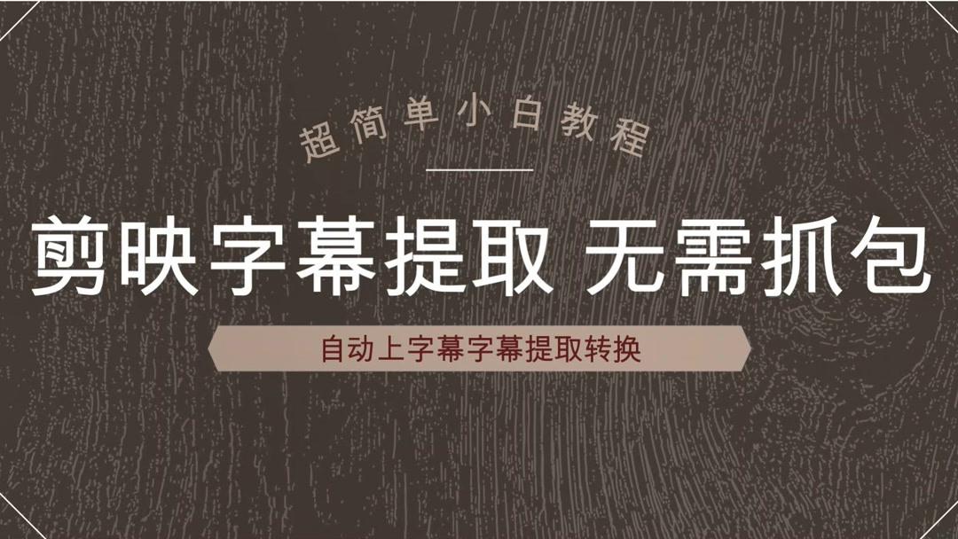 剪映字幕提取第二弹|无需抓包将剪映字幕提取转成SRT字幕文件|字幕...