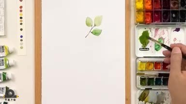 如何用水彩画逼真的树叶 创意绘画教程