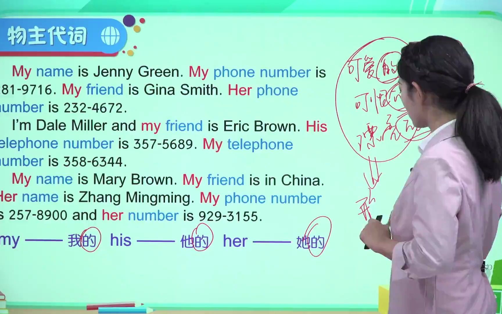 学英语:形容词性物主代词的形式