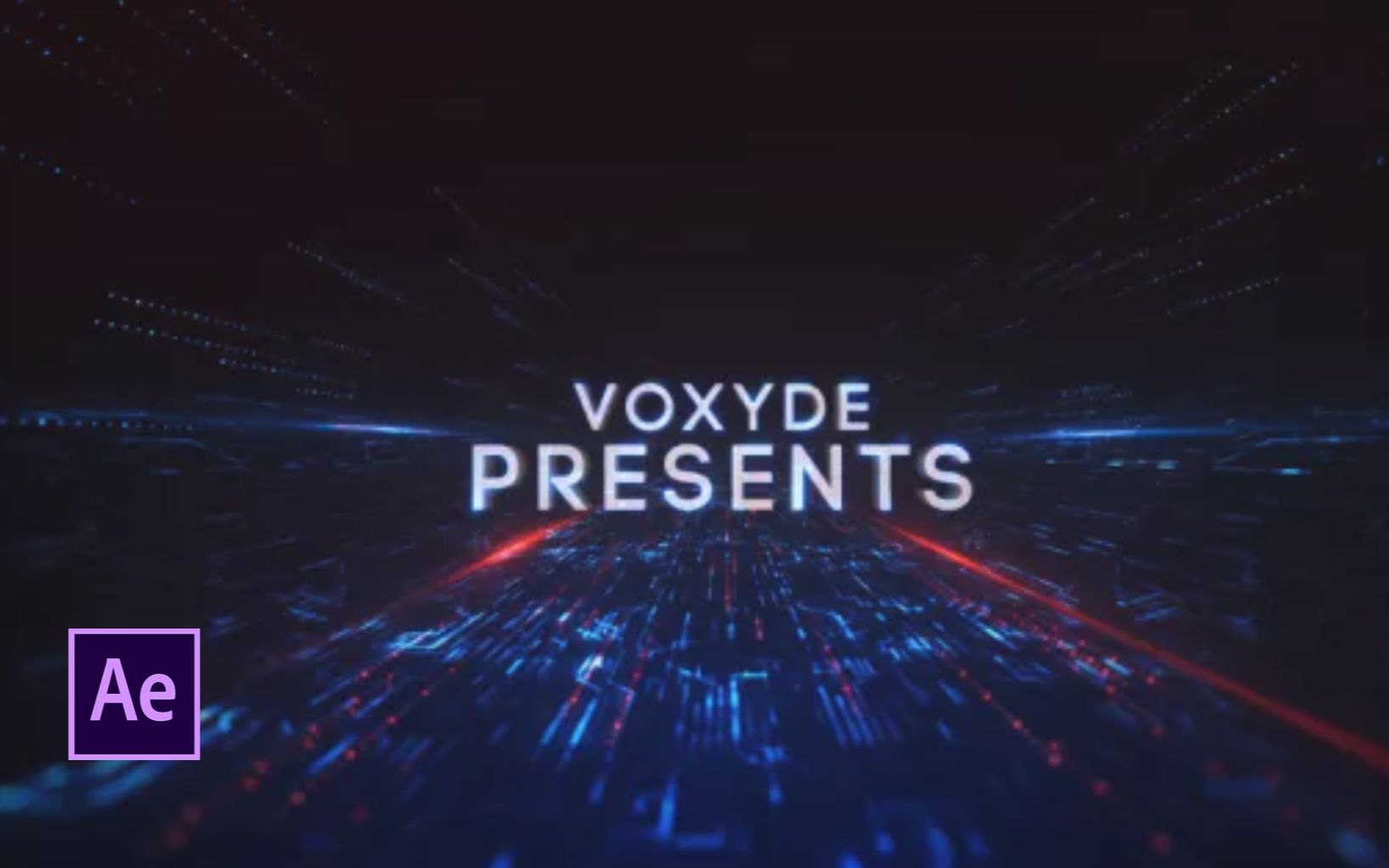 【AE模板】未来科幻高科技风格时空隧道文字大气蓝色神秘视频模板...