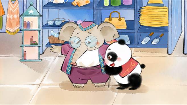 《大熊猫百货商店》小朋友们也要学习大熊猫伯伯,做助人为乐的人