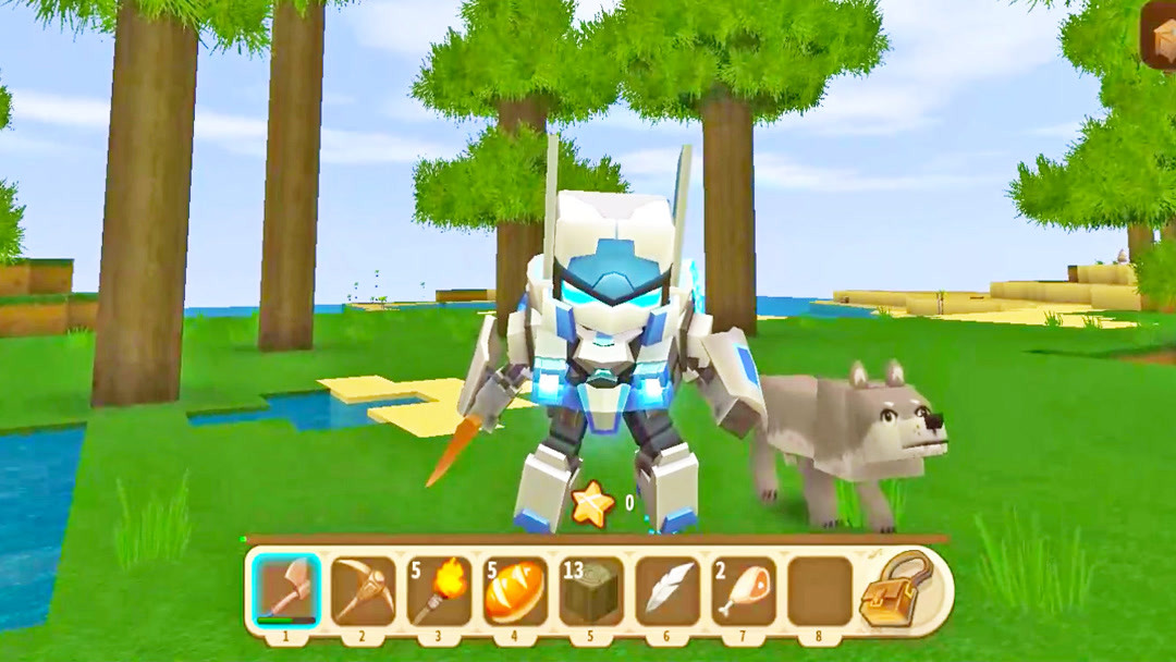 迷你世界机甲生存:树林里的小房子