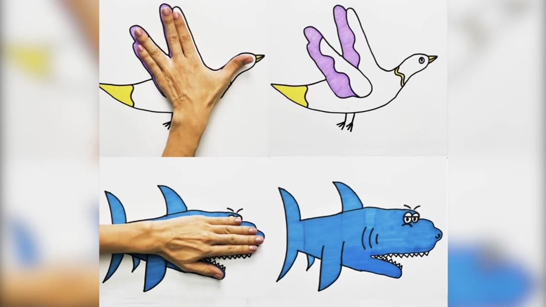 教小朋友简单快速画出小动物 儿童思考能力启蒙绘画教育