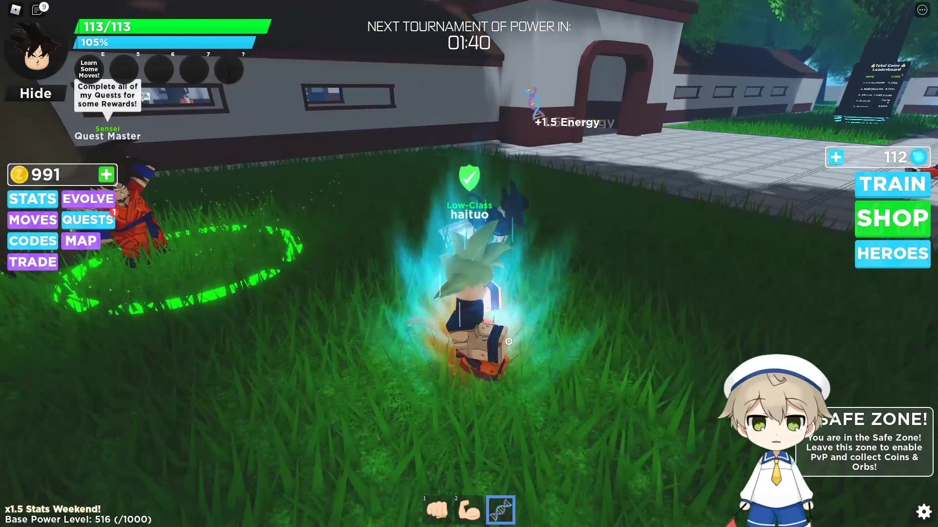 Roblox超级进化模拟器:我成了超级赛亚人,学会元气弹!小格解说