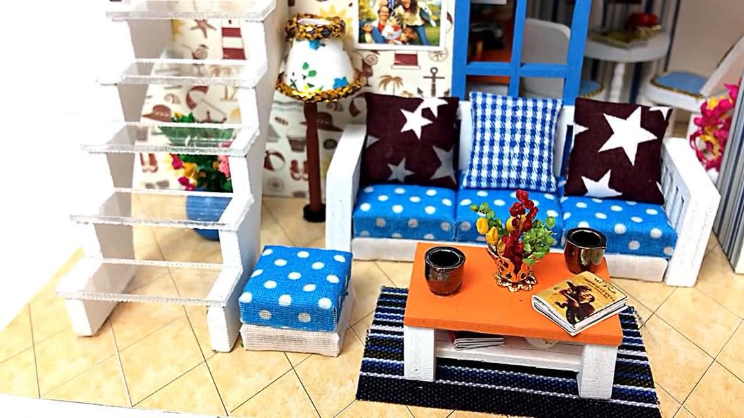 DIY迷你娃娃屋,海伦彼岸,温馨漂亮的双层小洋楼