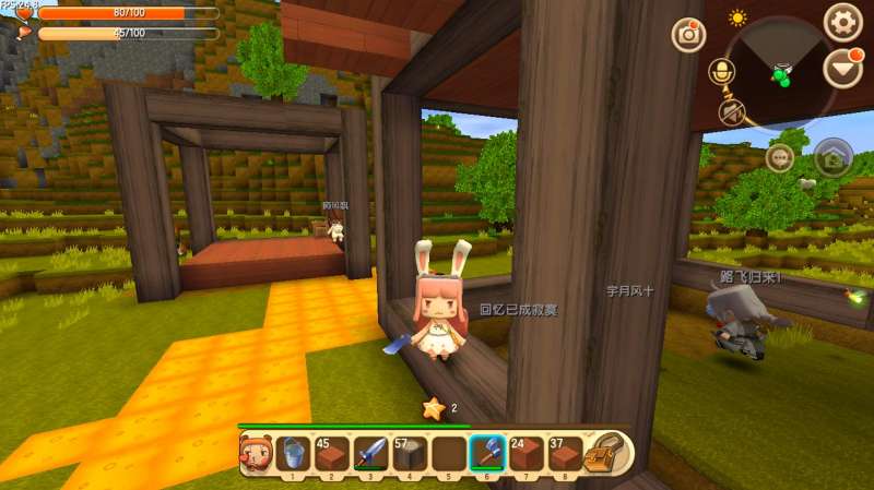 阿菜 迷你世界:寒假联机生存 生存古风宫殿雕花