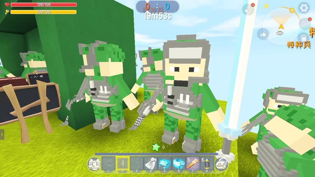 迷你世界:一群特种兵开战,而且还有98K和AWM!装备太好了