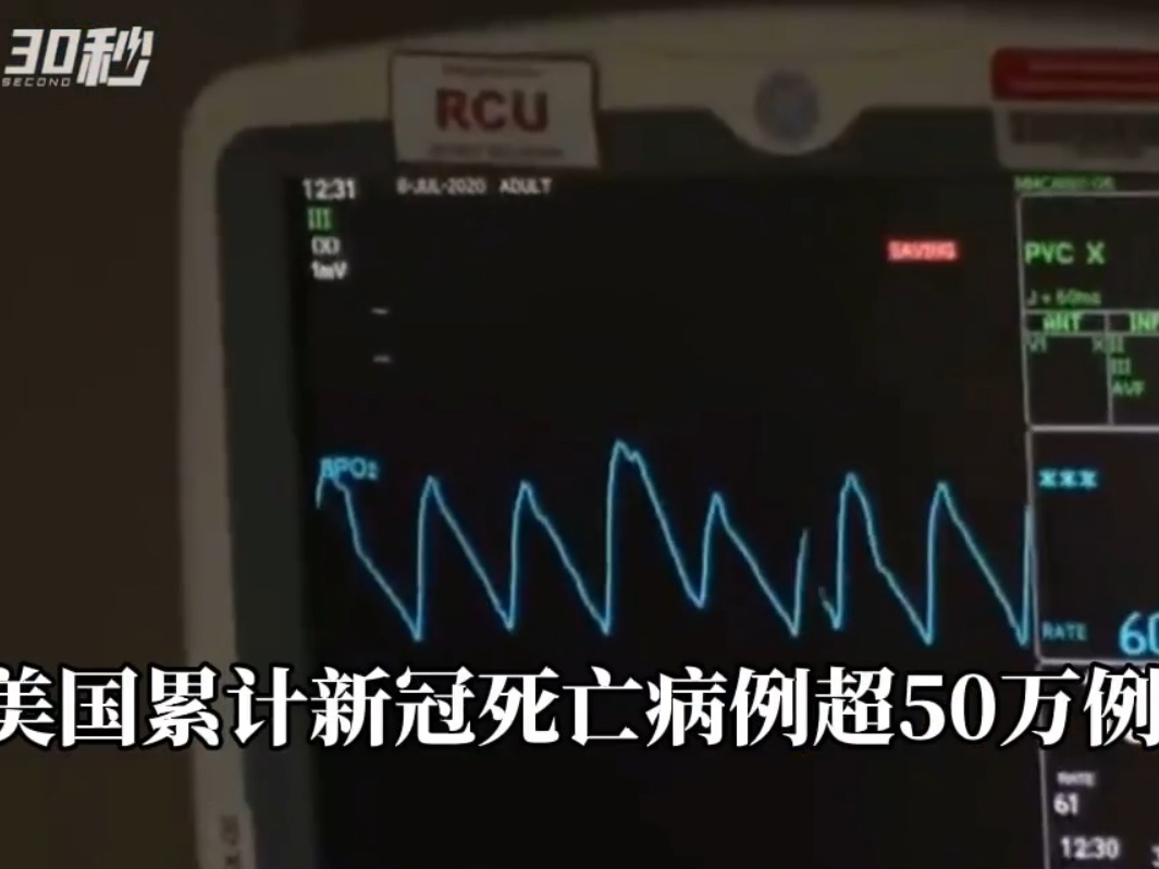 30秒|美国新冠死亡病例超50万 约与三次战争中美死亡人数总和相当