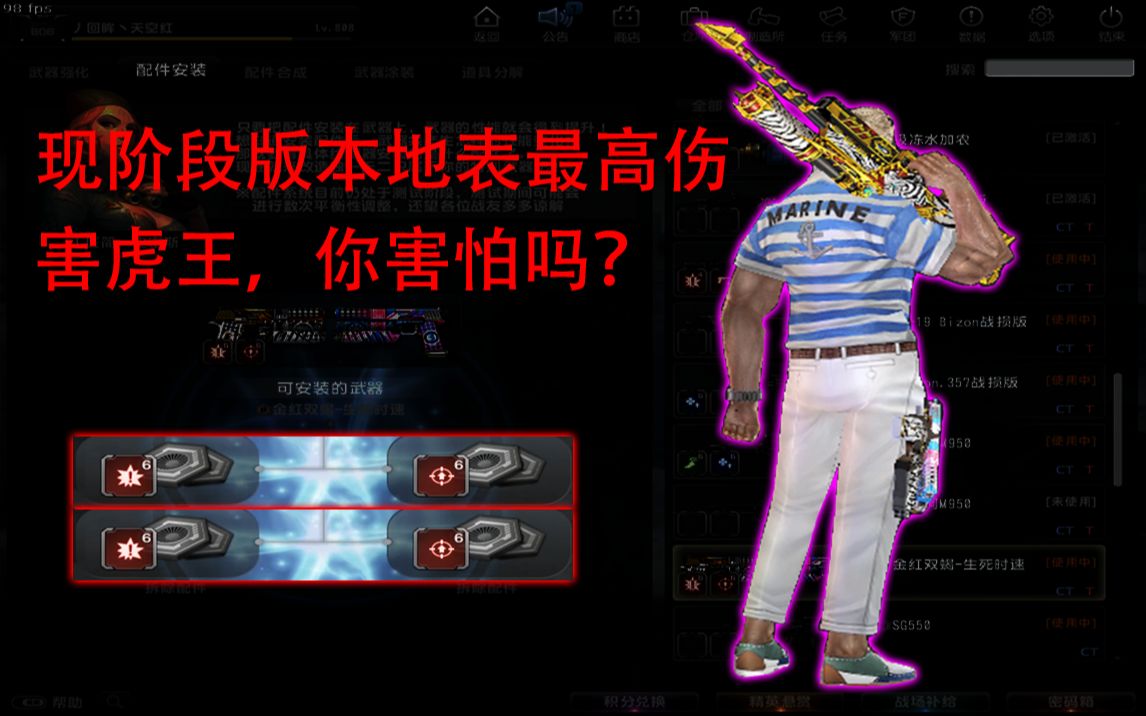 【CSOL 欧巴Sam】用配件打造现阶段版本最高伤害虎王(结尾搞笑)