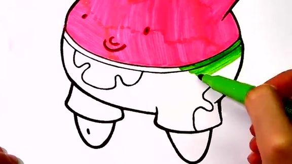 儿童简笔画:派大星画画