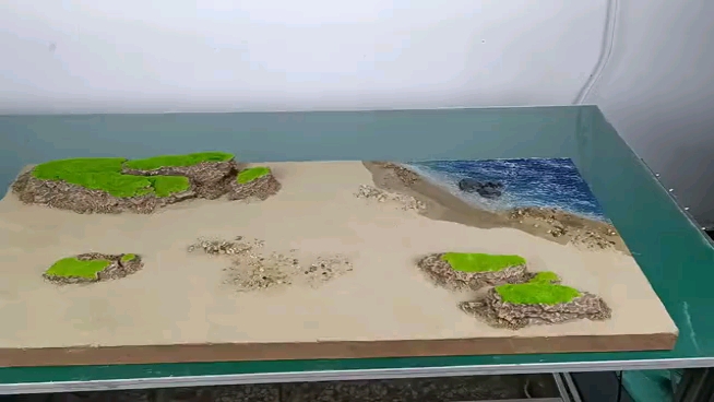 大海沙滩模型场景 大型海洋树脂装饰画工艺品 仿真场景模型画 微缩...