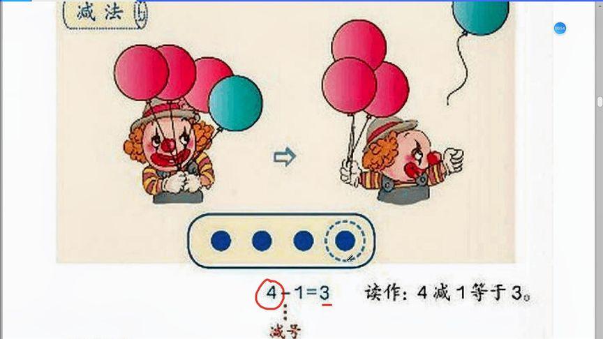 人教版数学一年级数学上册第12课减法