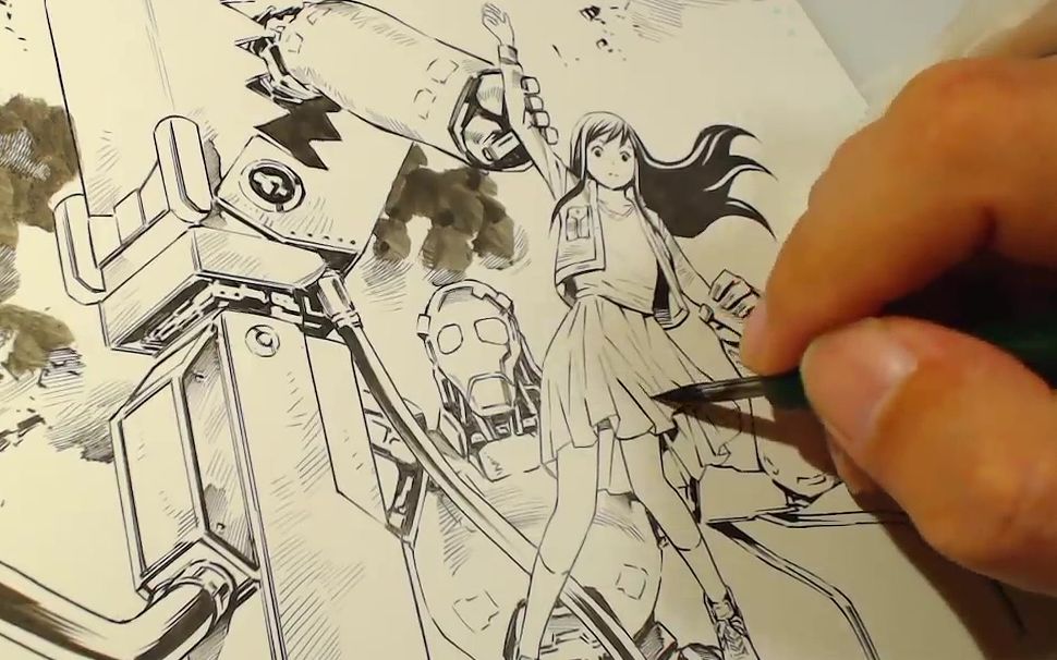 手绘插画 漫画线稿