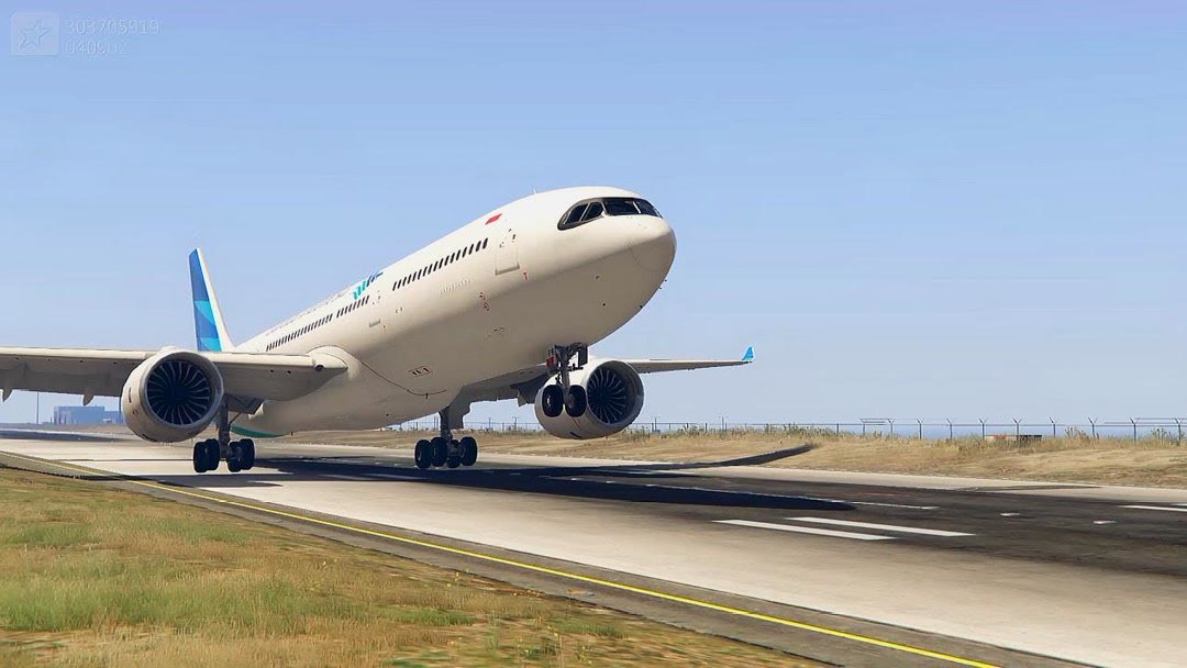 模拟飞行-空客a330飞机刚刚起飞后,紧急迫降海滩