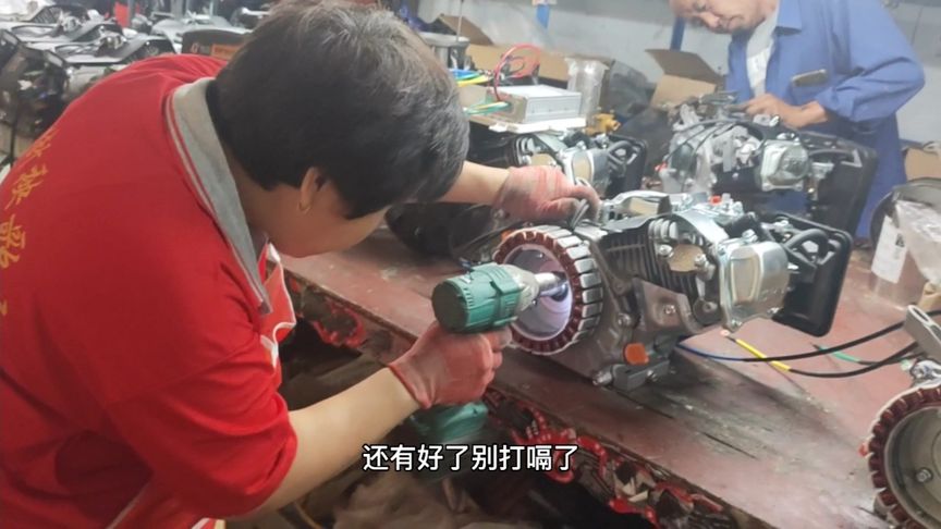 福建古田县老客户定制分体机增程器发电机,用心组装让朋友放心