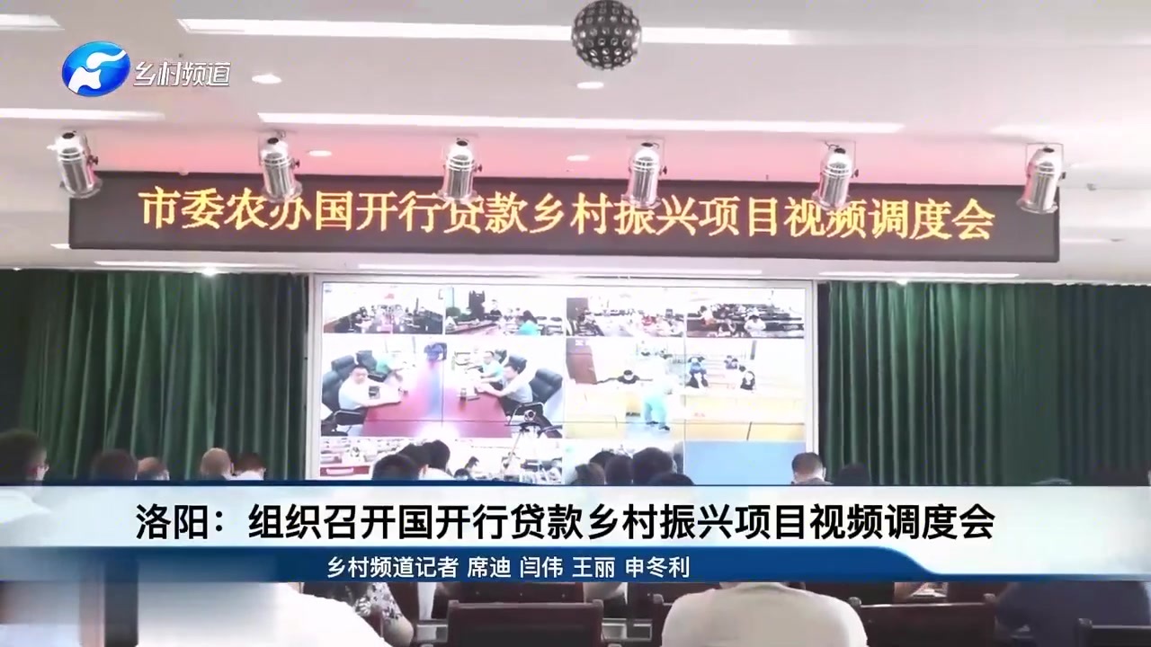 洛阳:组织召开国开行贷款乡村振兴项目视频调度会