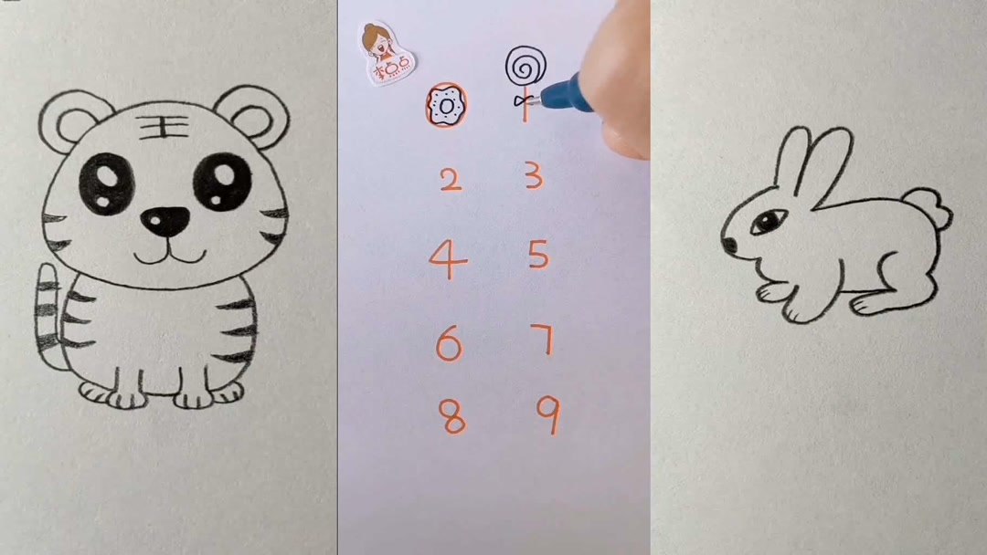 简笔画:今天教大家用数字画东西,赶紧学起来吧!