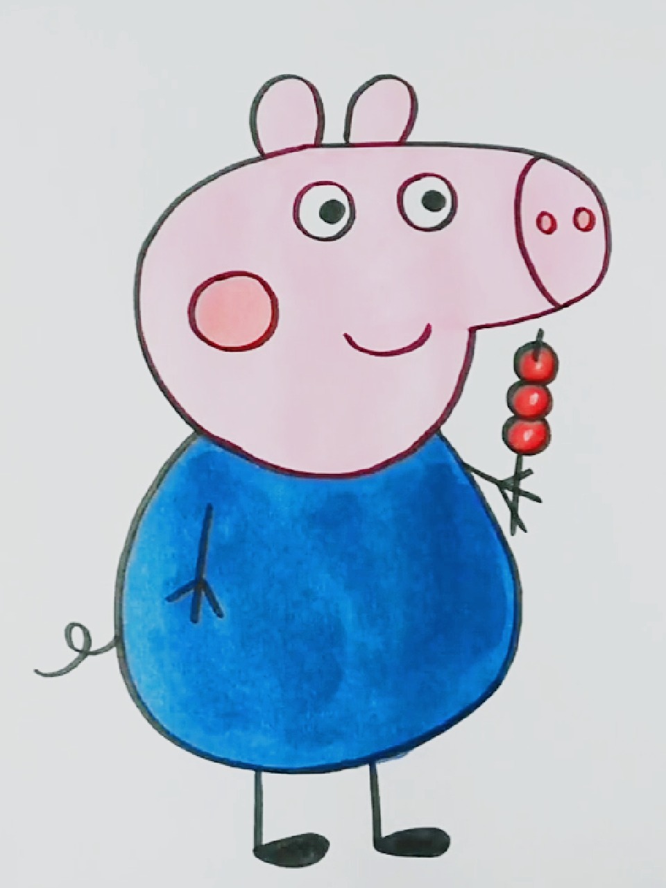 幼儿园简笔画~小猪佩奇#画画 #动画 #可爱到爆炸