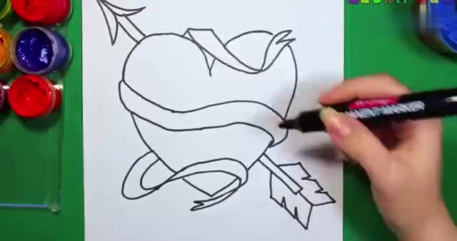 亲子涂色简笔画:符号