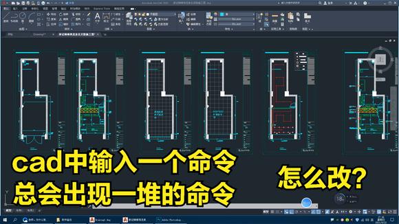 AUTOCAD为什么输入一个命令,总会出现一堆的命令?怎么处理?