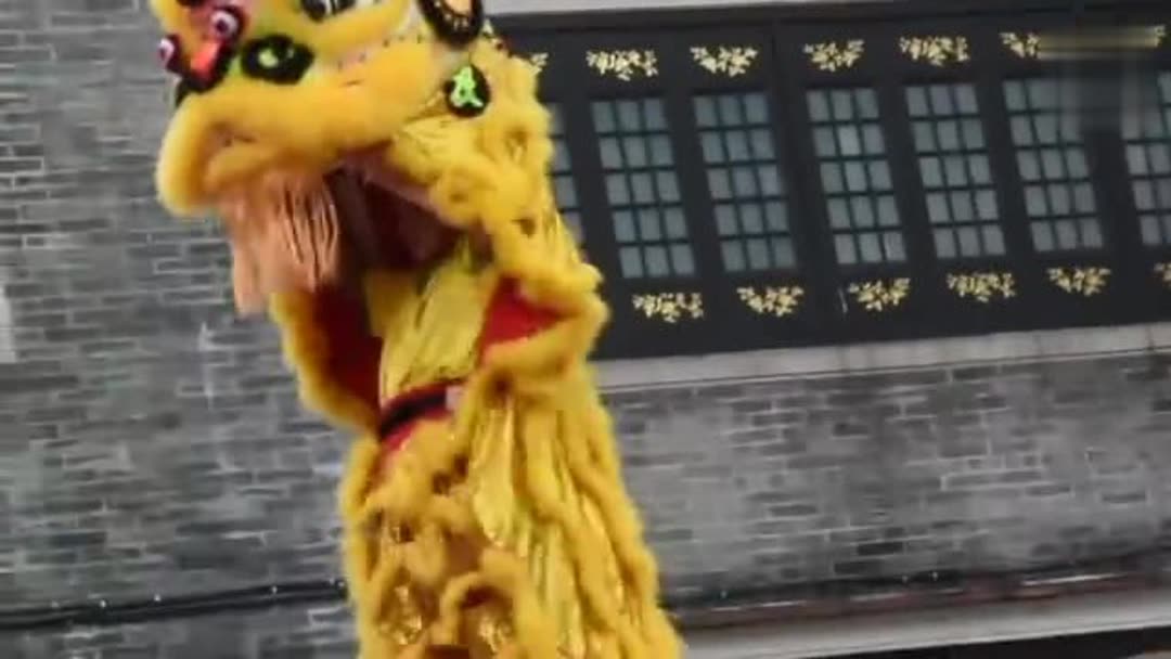 佛山祖庙黄飞鸿纪念馆舞狮表演,醒狮跳桩,舞狮少年个个绝活!