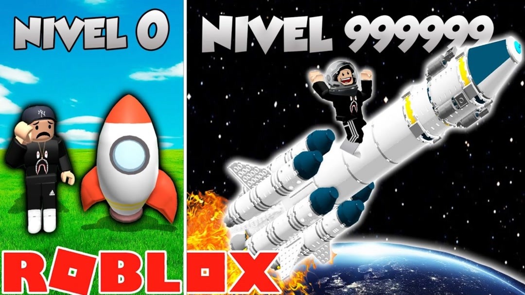 Roblox火箭发射模拟器:升级中型火箭,一下冲破大气层飞到外太空