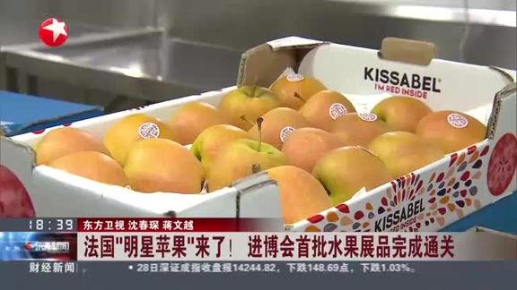 法国“明星苹果”来了! 进博会首批水果展品完成通关