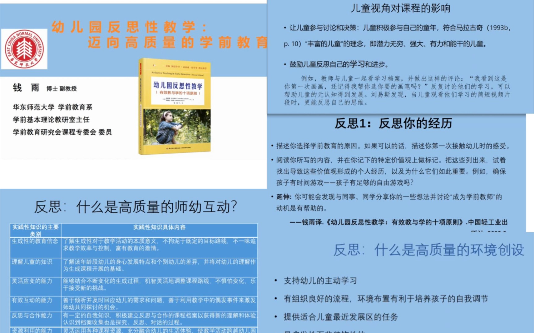 【学前教育讲座】教研or教育反思‖从儿童如何学习入手,反思有效教与...
