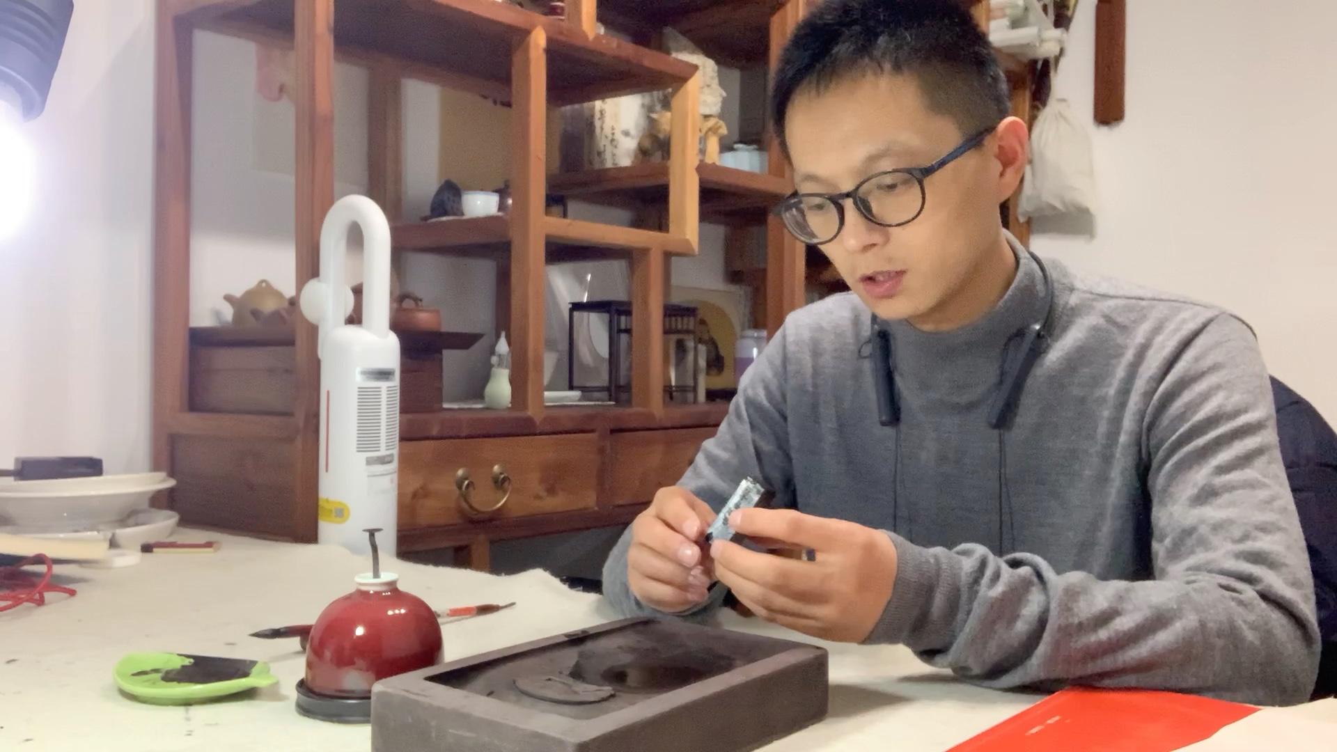 磨墨写字,你学会了嘛?