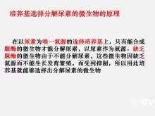 课题二 土壤中分解尿素的细菌的分离与计数