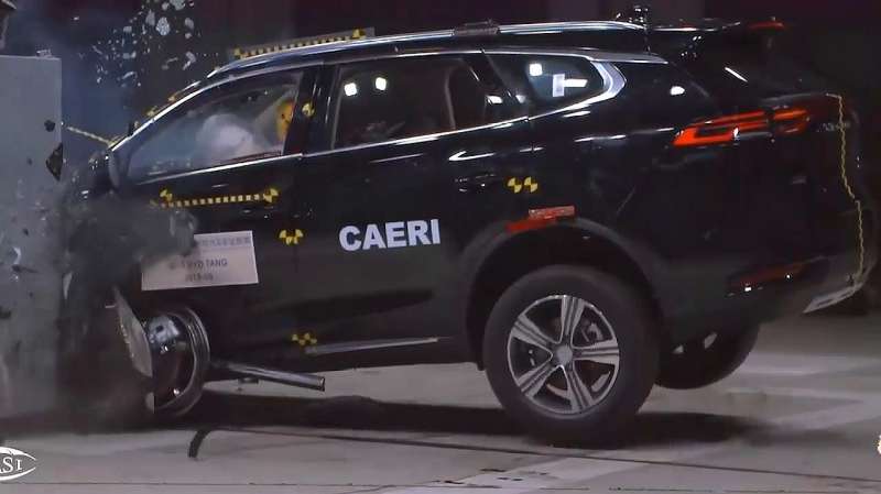 汽车:比亚迪唐中保研碰撞测试视频来了!这样的表现大家满意吗?