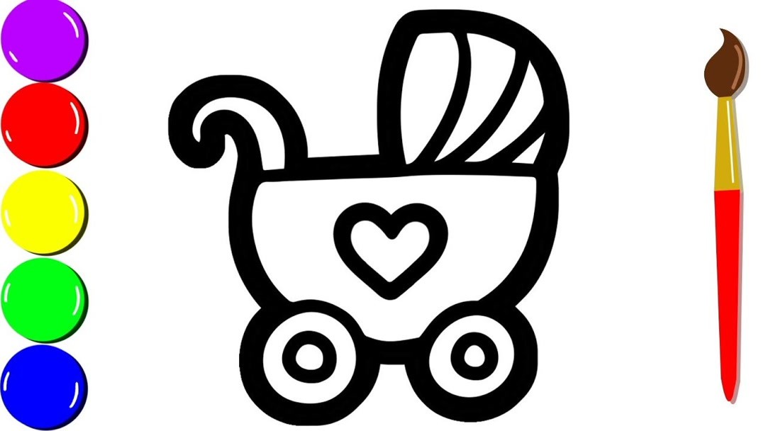 孩子一看就会画,幼儿简笔画上色教程:各种颜色的婴儿用品