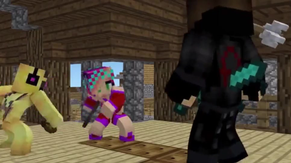 我的世界动画:神仙打架,看看妹子们如何吊打神仙熊孩子