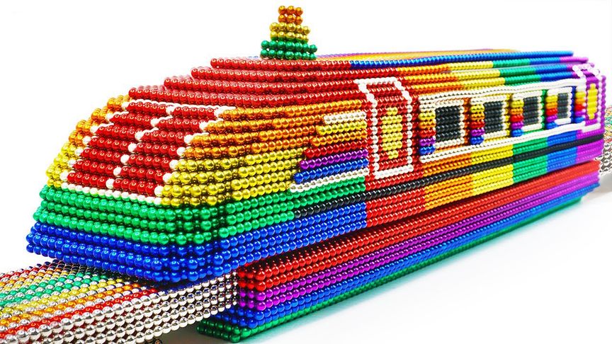 创意巴克球DIY教程:教你如何用磁球制作迷你磁悬浮列车,漂亮!