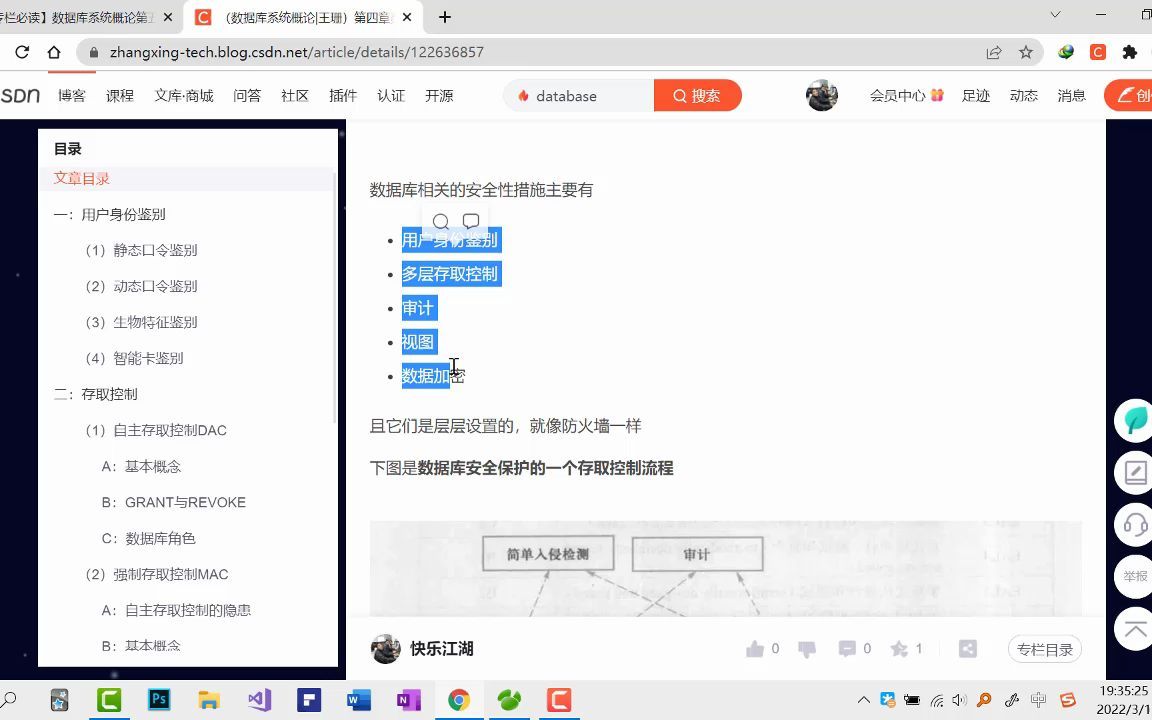 数据库系统概论期末快速复盘:第四章-数据库安全性控制