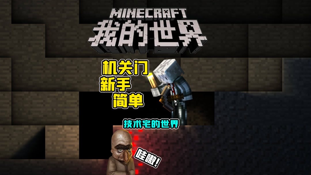 新手防盗超级隐蔽的地下世界机关门 我的世界