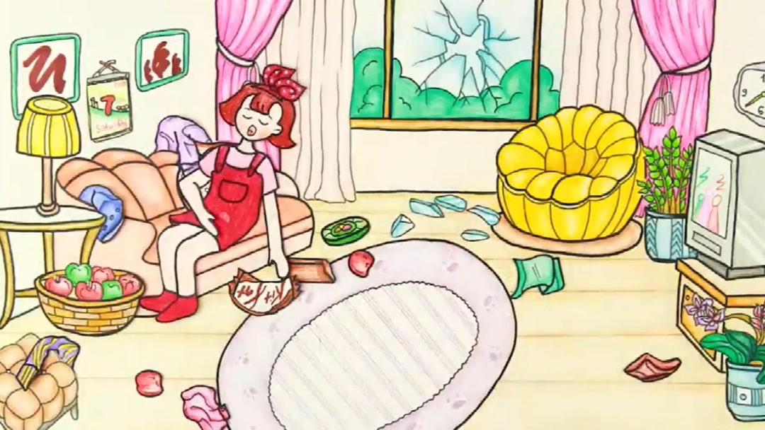 定格动画:关于小美的周末vlog,属于整理房屋的好日子!