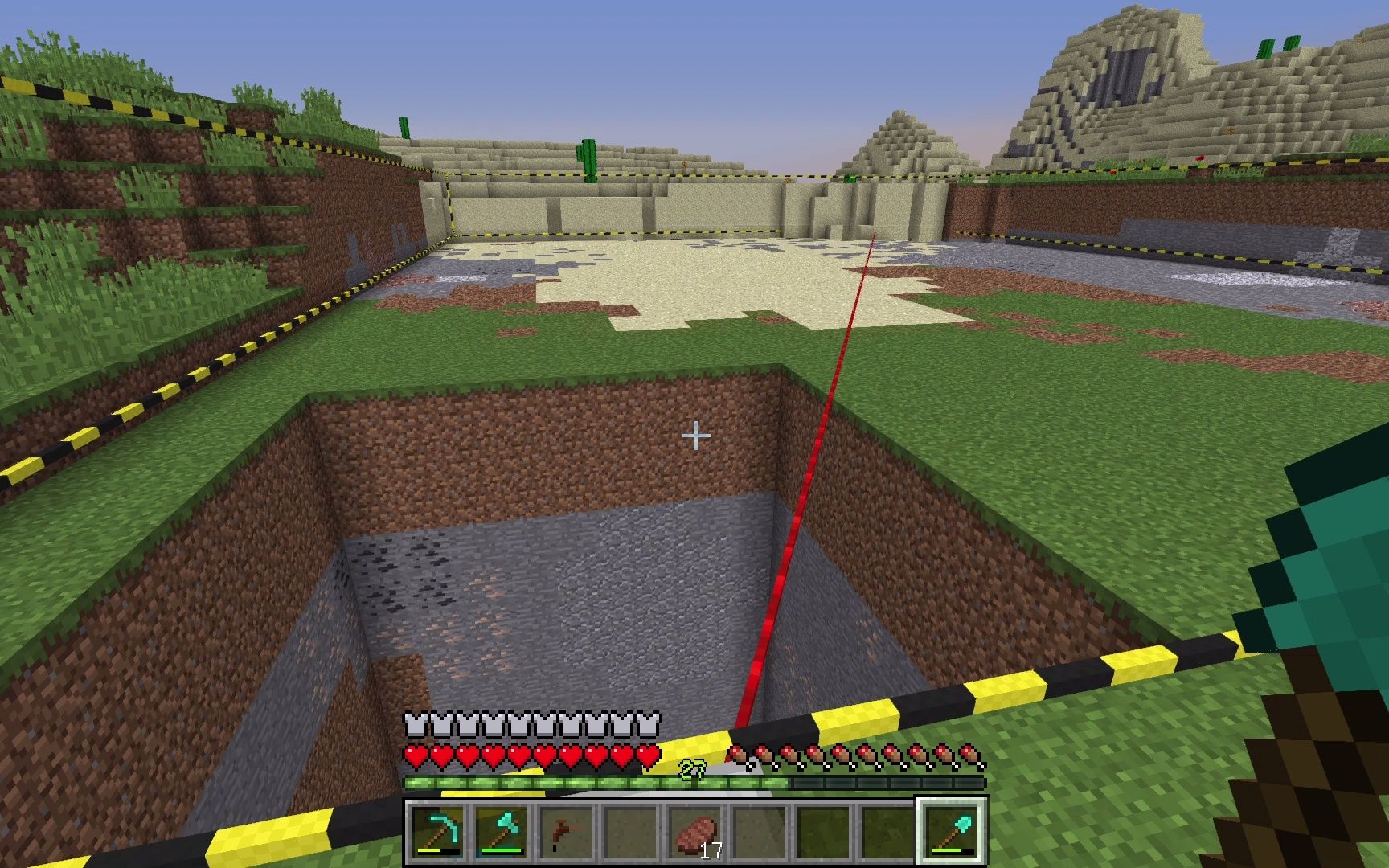 我的世界bc管道里的采矿机配上加速火把简直就是区块清除器