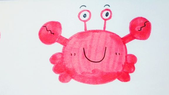 小螃蟹简笔画,今天来一个简单又让你感到温暖的吧!