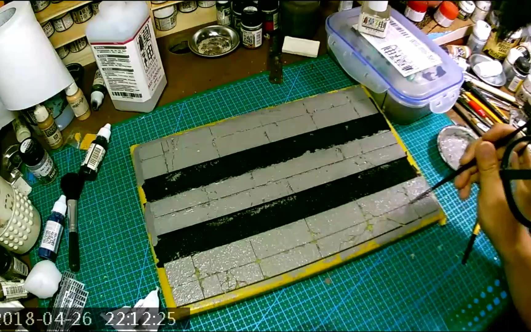 模神场景套件车库01制作教学高达军事情景沙盘建筑模型制作教学