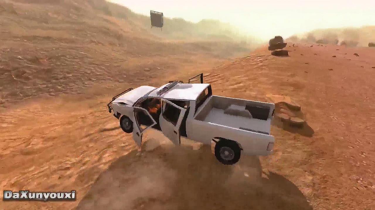 车祸模拟器:翻滚三十圈的皮卡车会变成什么样子?