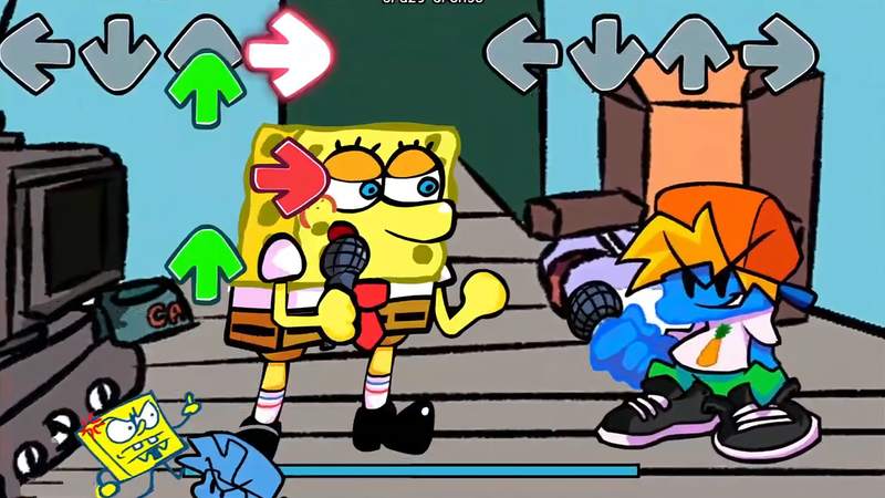 周五夜放克游戏 海绵宝宝和男友的精彩模组对决