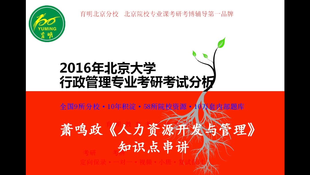 2016年北京大学行政管理考研萧鸣政人力资源开发与管理考点重点